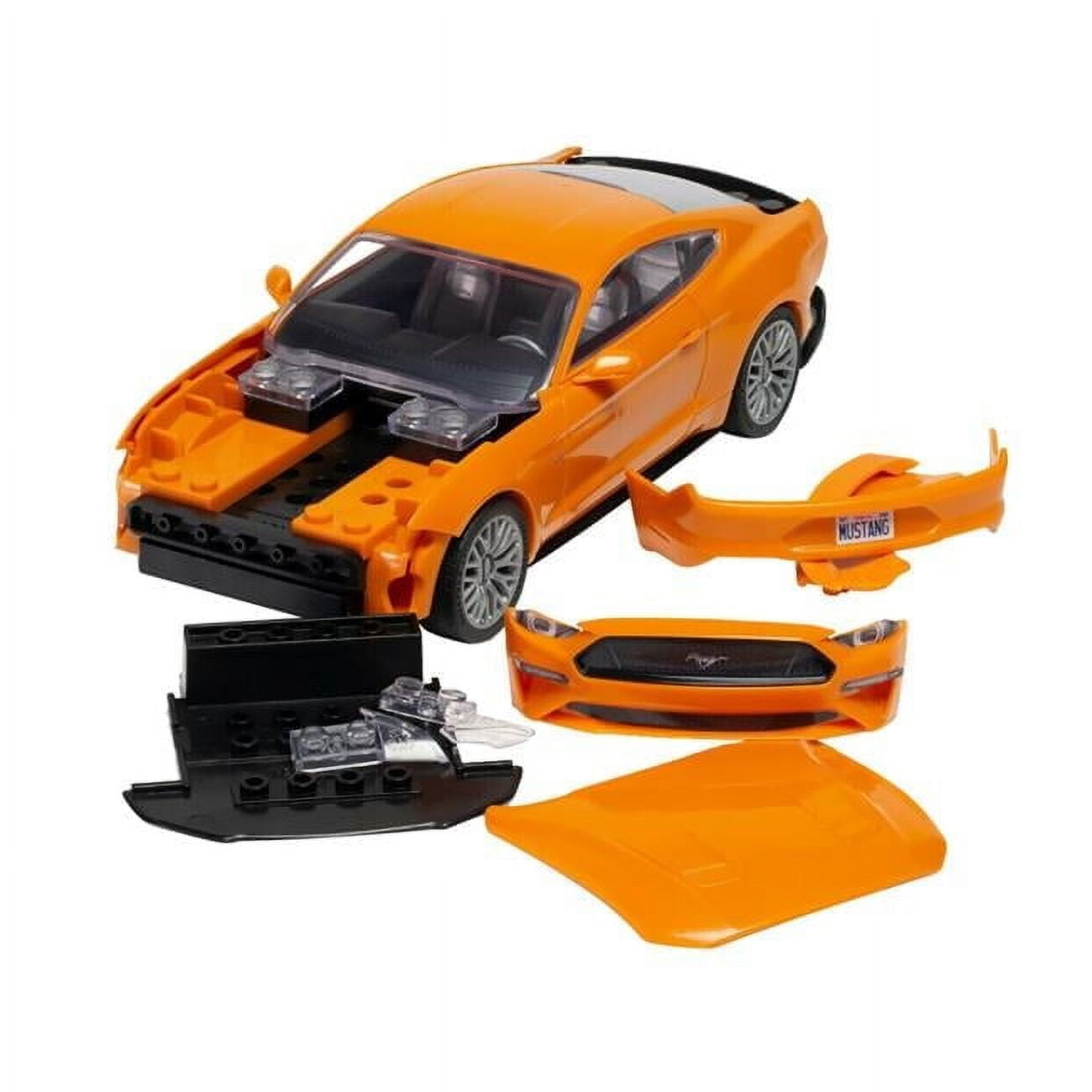 Skill 1 Ford Mustang GT Orange Snap Together Model Car Kit - Walmart.com