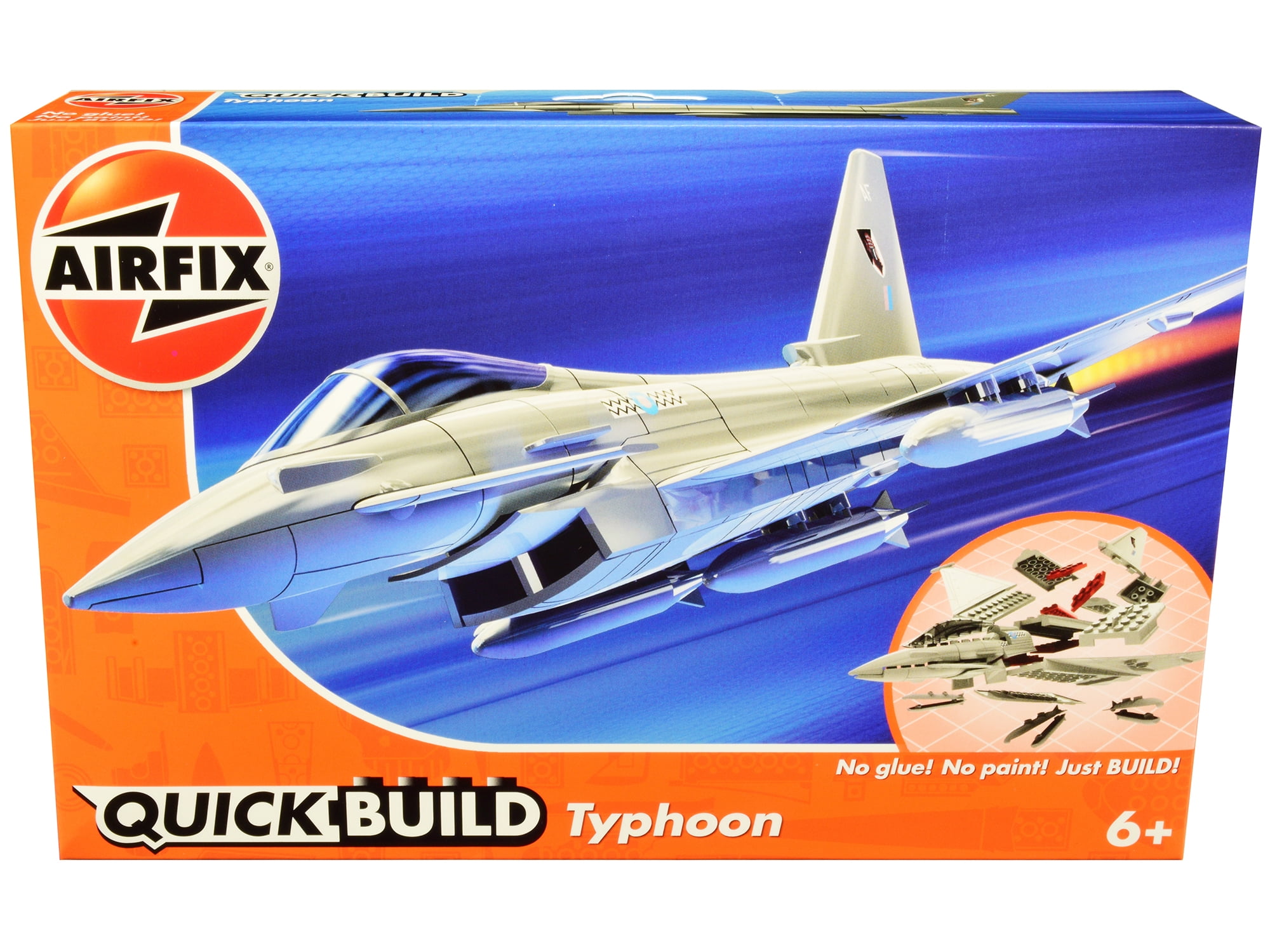Skill 1 Model Kit Eurofighter Typhoon Snap Together Painted Plastic ...