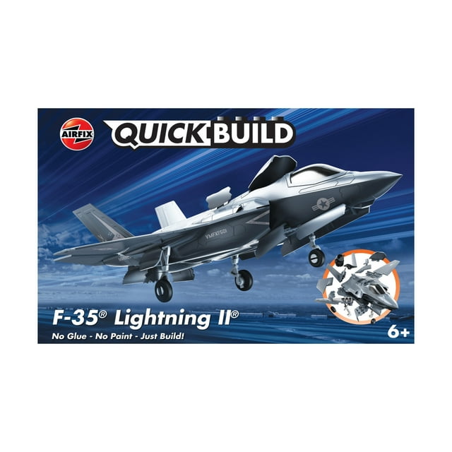 Skill 1 Model Kit F-35 Lightning II Snap Together Painted Plastic Model ...