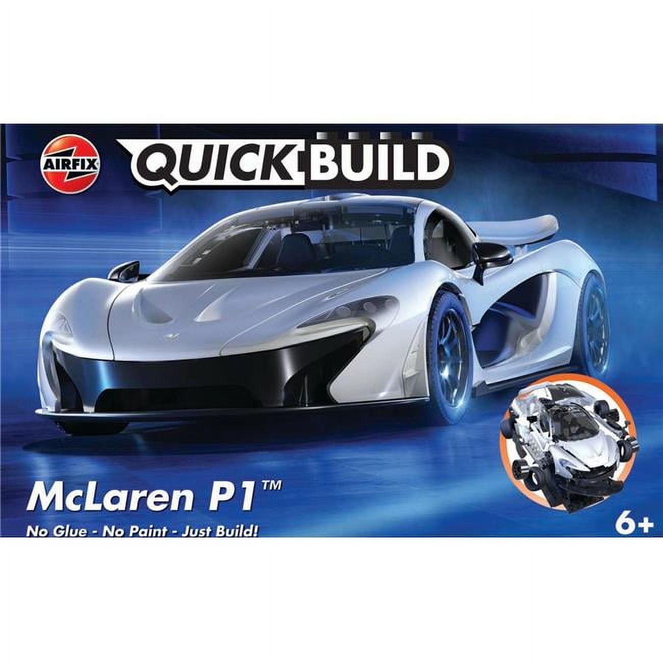 Skill 1 Model Kit McLaren P1 White Snap Together Painted Plastic Model ...