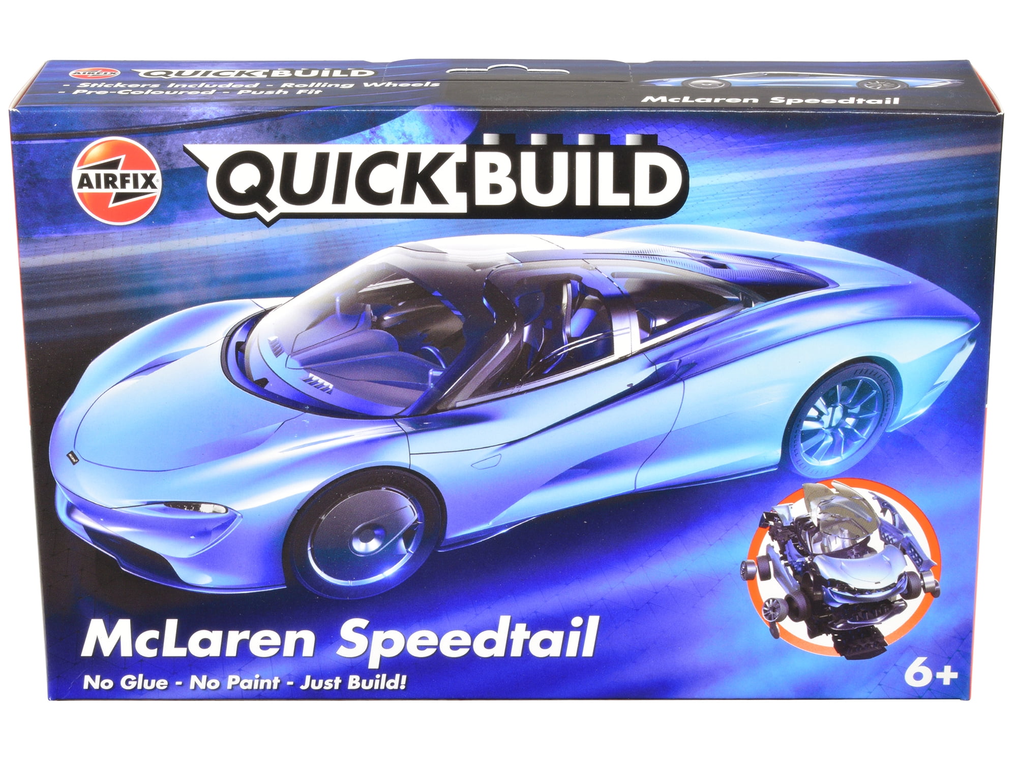 Airfix Quickbuild Buildable McLaren Speedtail Model Kit, Light Blue ...