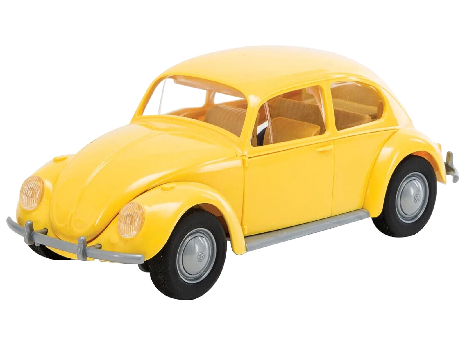 Skill 1 Model Kit Old Volkswagen Beetle Yellow Snap Together Model by ...