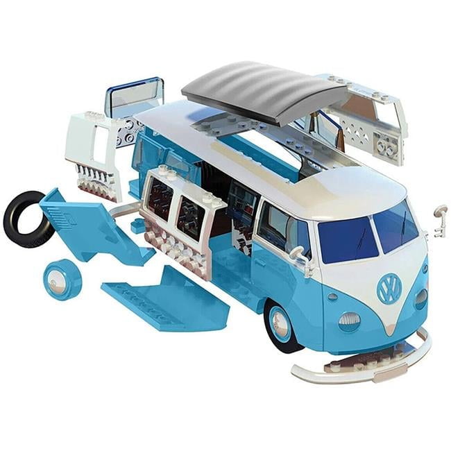 Skill 1 Volkswagen Camper Van Blue Snap Together Model Car Kit ...