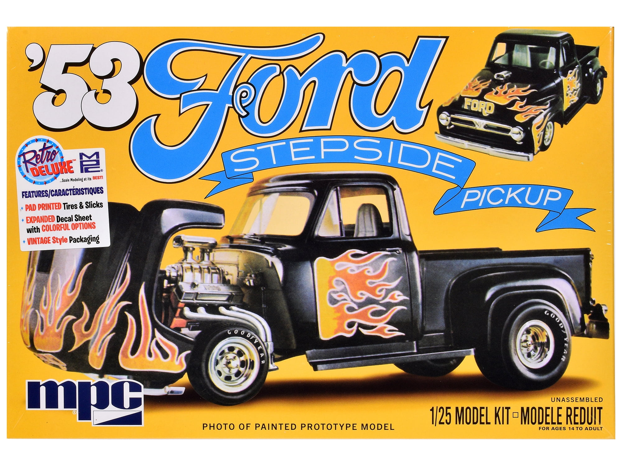 Skill 2 Model Kit 1953 Ford Stepside Pickup Truck 1/25 Scale Model by ...