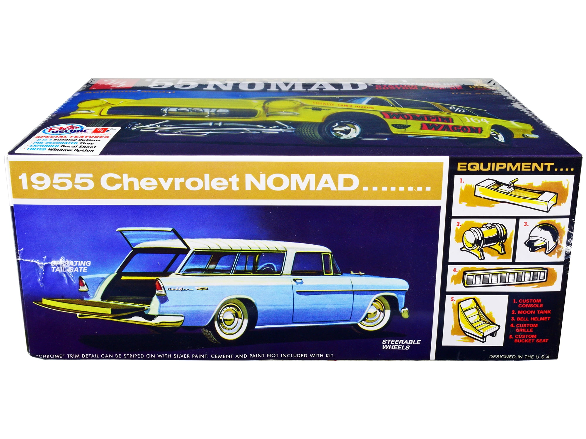 Skill 2 Model Kit 1955 Chevrolet Nomad 3-in-1 Kit "Trophy Series" 1/25 ...