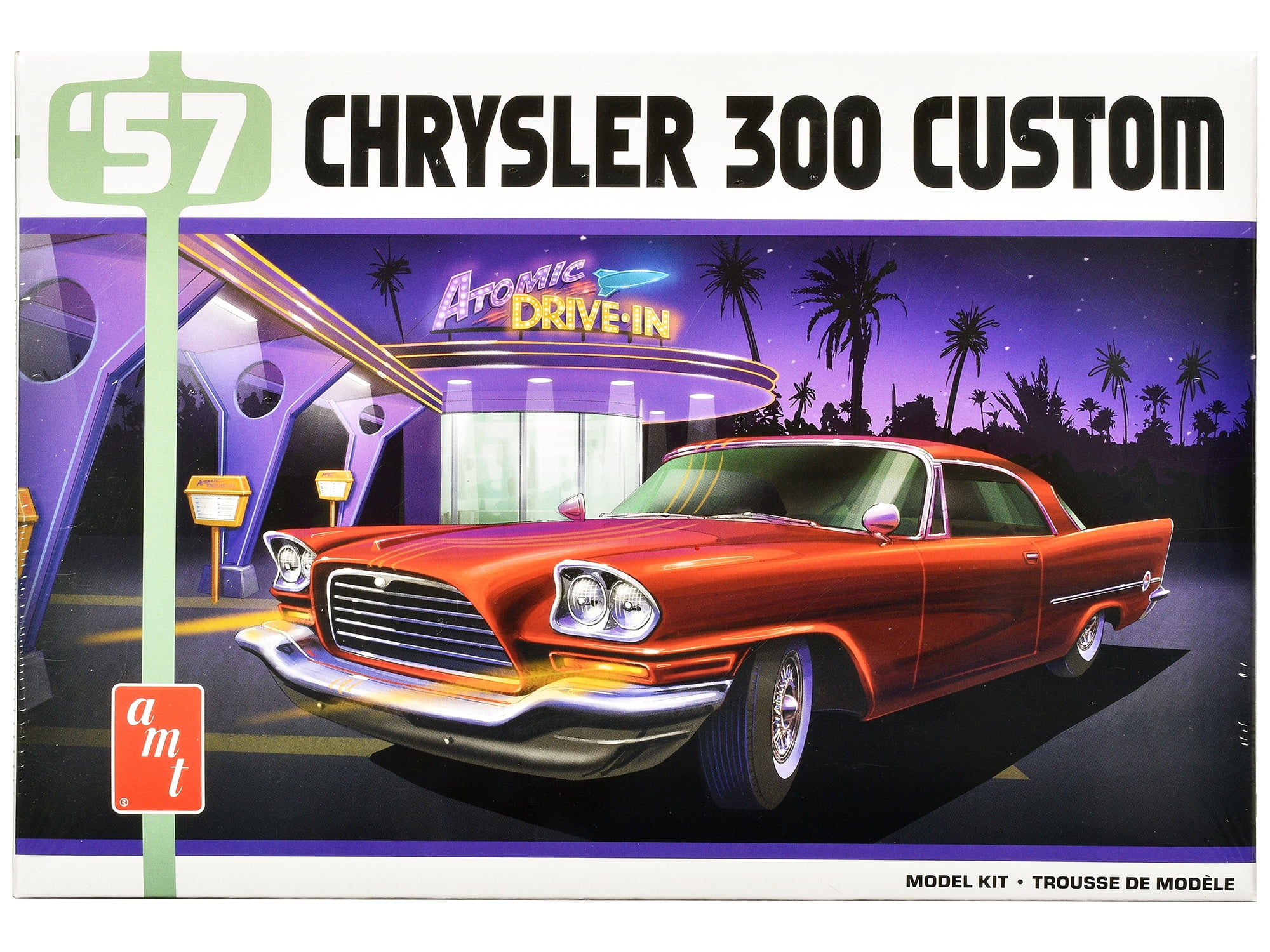 Skill 2 Model Kit 1957 Chrysler 300 Custom 1/25 Scale Model by AMT ...