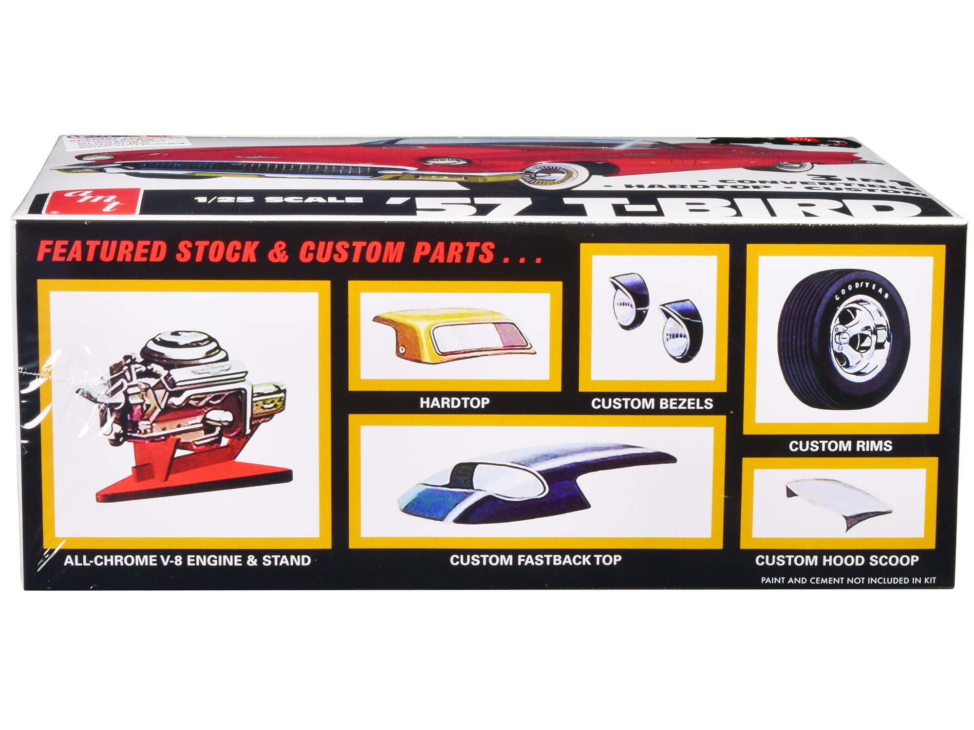 Skill 2 Model Kit 1957 Ford Thunderbird 3-in-1 Kit 1/25 Scale Model by ... Skill 2 Model Kit 1957 Ford Thunderbird 3-in-1 Kit 1/25 Scale Model by ...