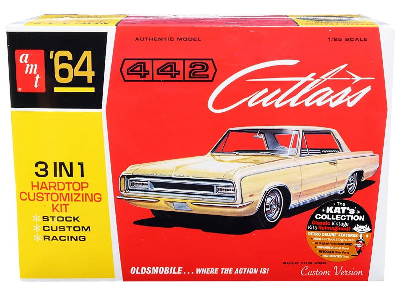 Skill 2 Model Kit 1964 Oldsmobile Cutlass 442 Hardtop 3-in-1 Kit 1/25 ...