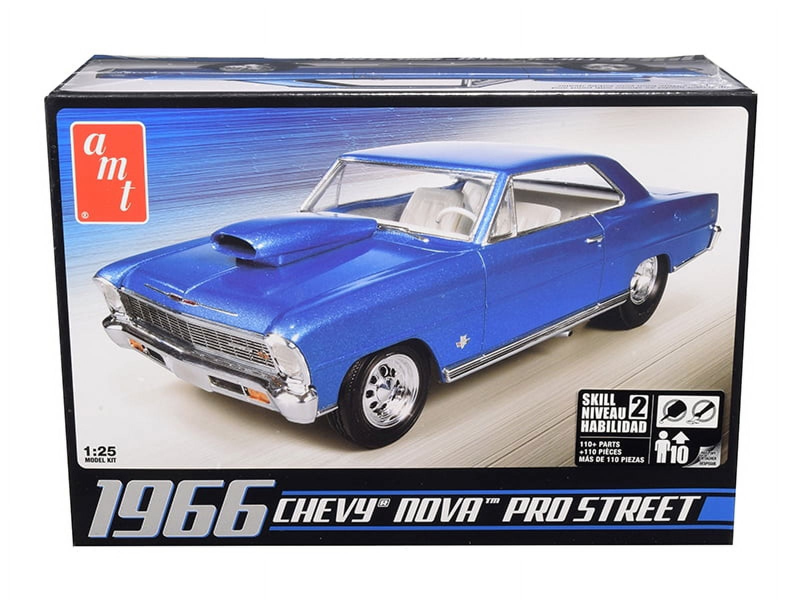 Skill 2 Model Kit 1966 Chevrolet Nova Pro Street 1/25 Scale Model by ...