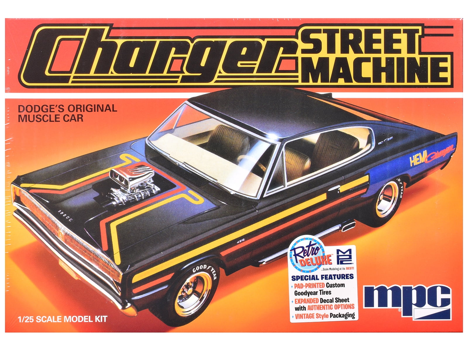 Skill 2 Model Kit 1967 Dodge Charger Street Machine 1/25 Plastic Model ...