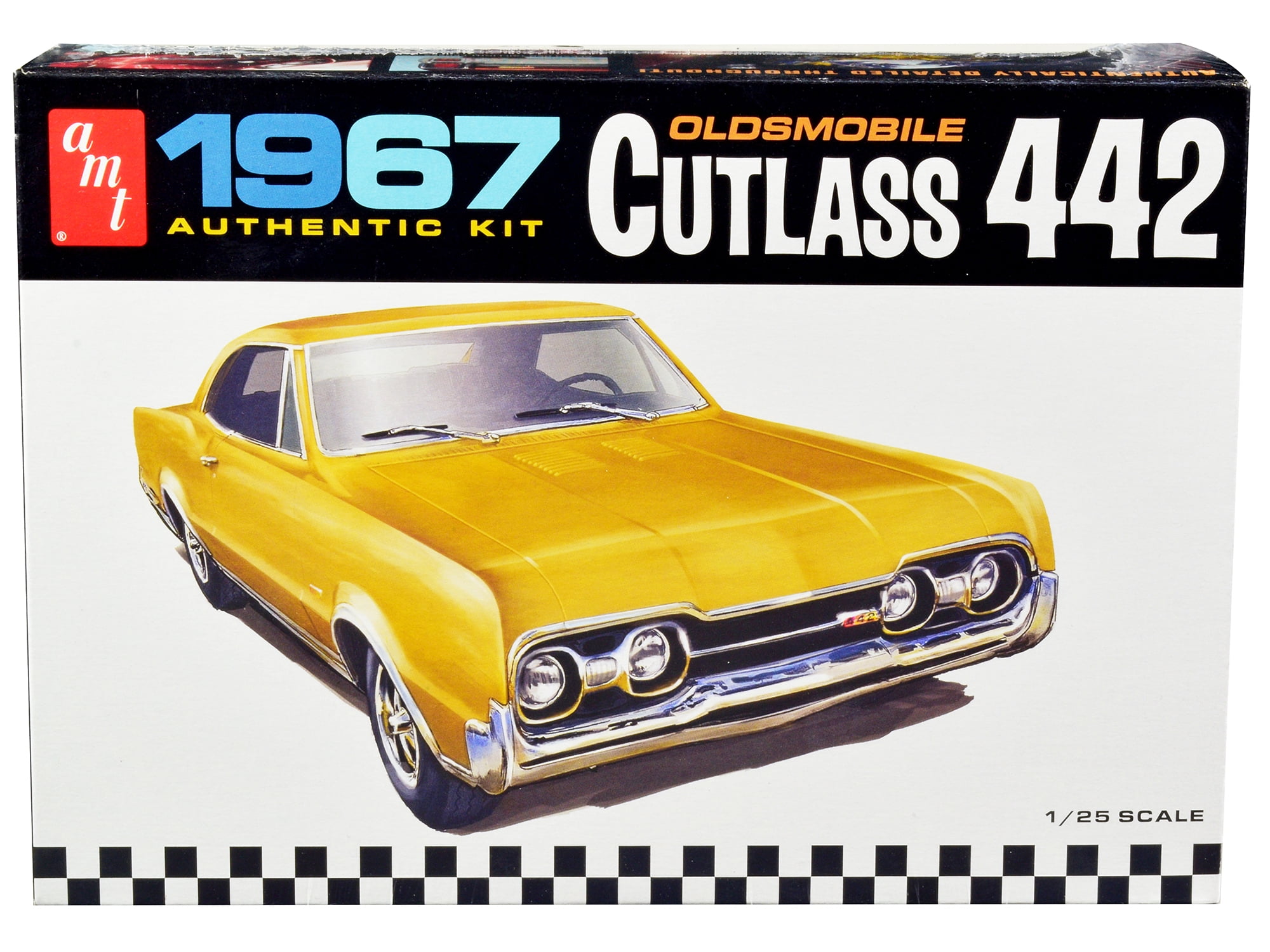 Skill 2 Model Kit 1967 Oldsmobile Cutlass 442 1/25 Scale Model by AMT ...