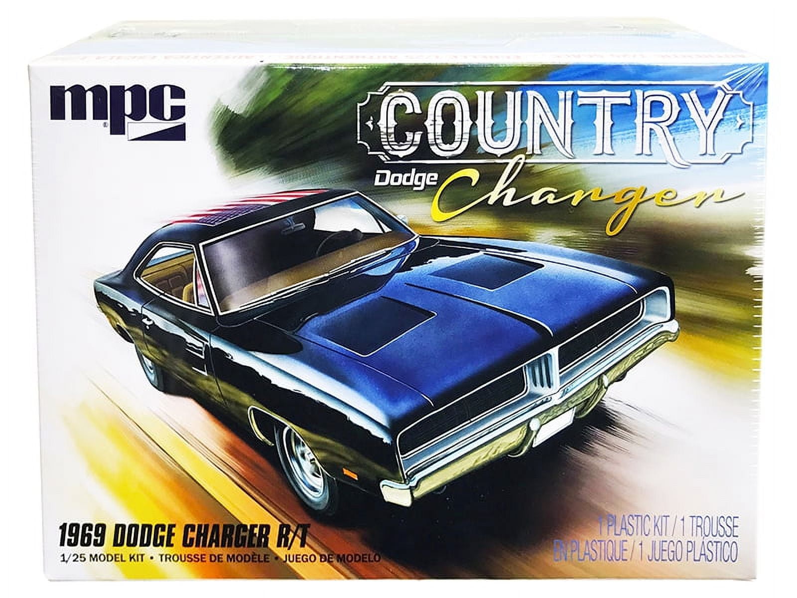 Skill 2 Model Kit 1969 Dodge Charger R/T "Country" 1/25 Scale Model by ...