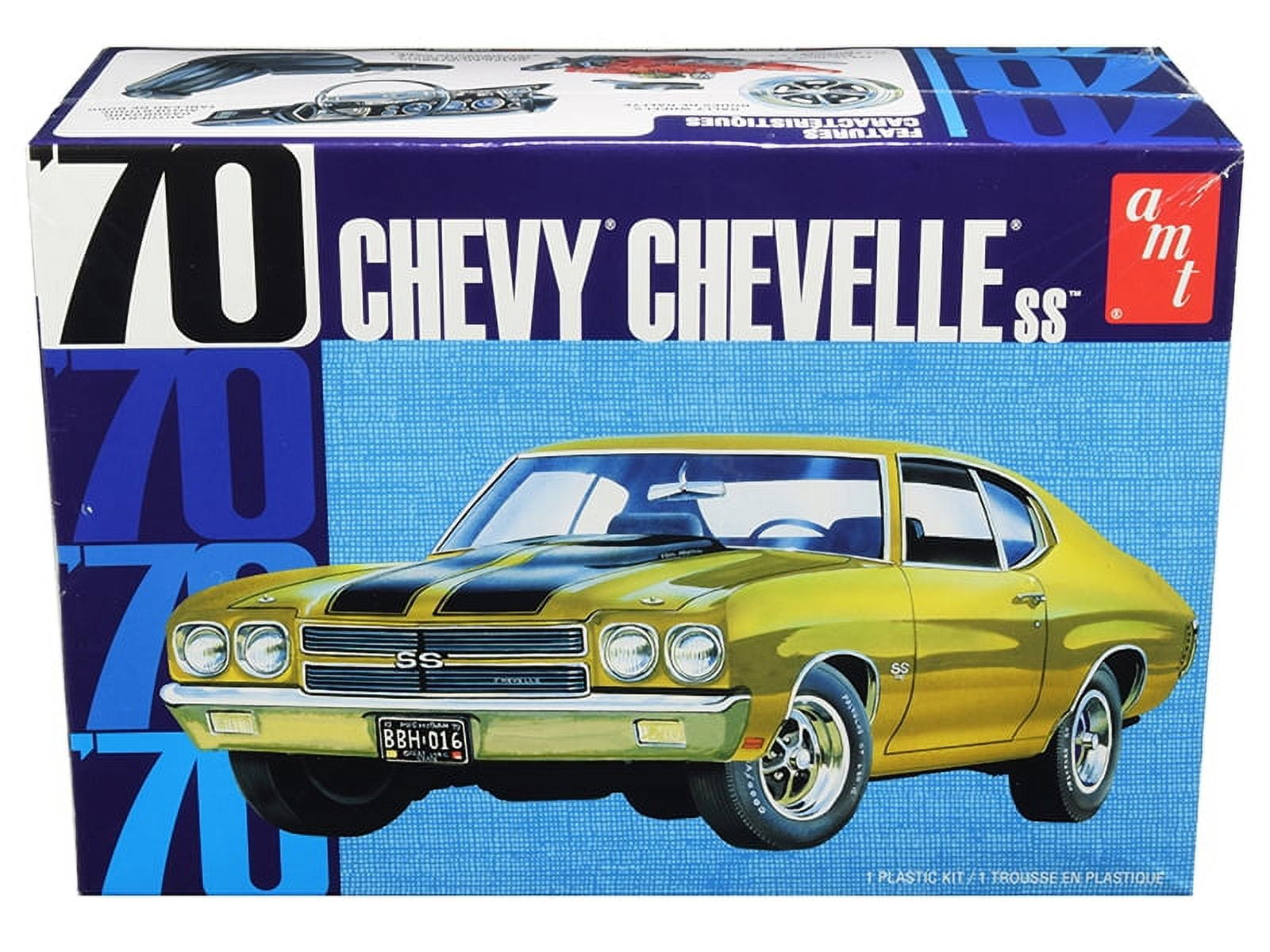 Skill 2 Model Kit 1970 Chevrolet Chevelle SS 1/25 Scale Model by AMT ...