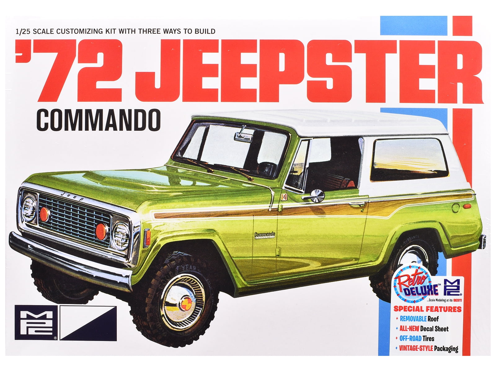 Skill 2 Model Kit 1972 Jeep Jeepster Commando 1/25 Scale Model by AMT ...