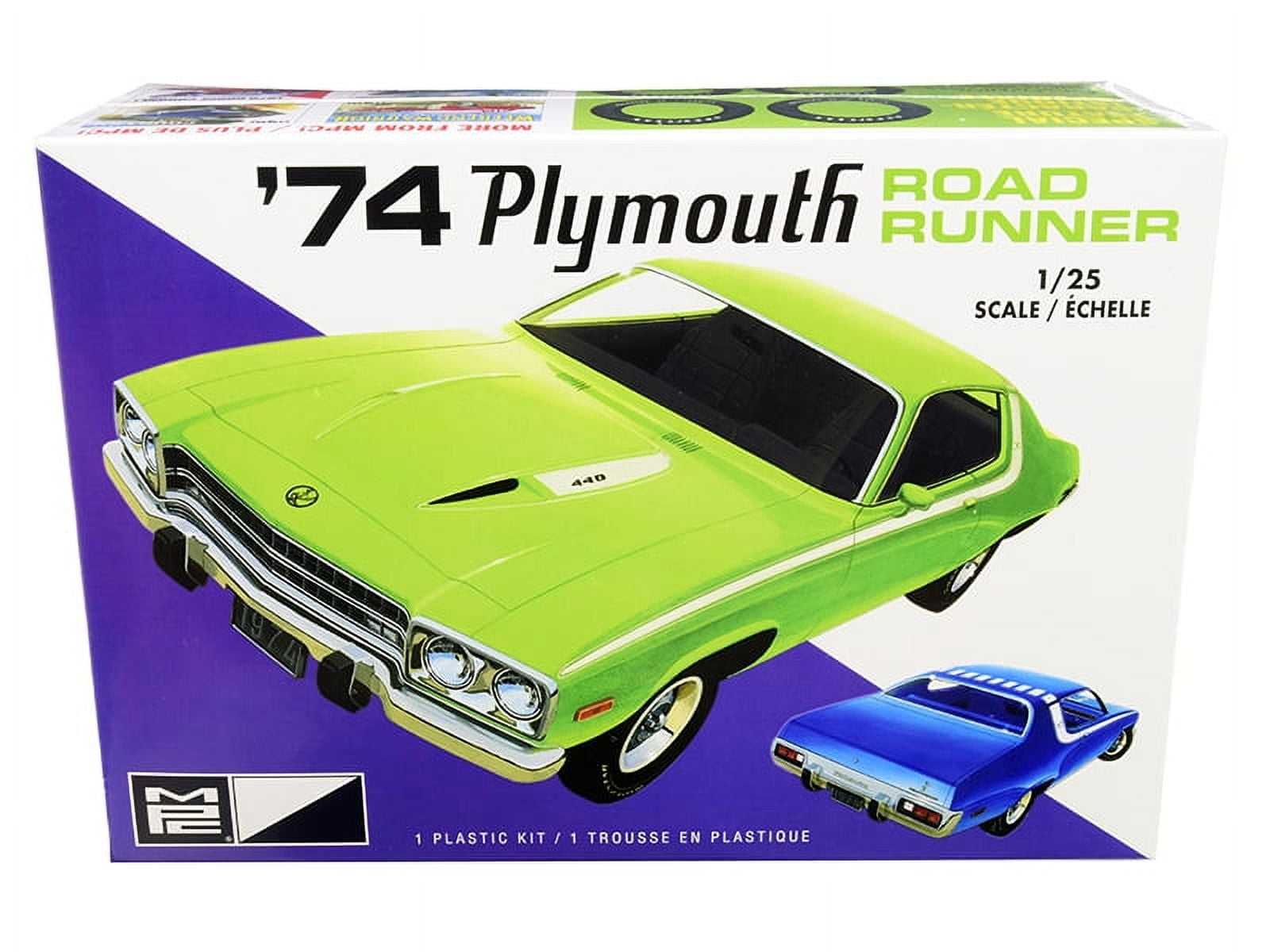 Skill 2 Model Kit 1974 Plymouth Road Runner 1/25 Scale Model by MPC ...