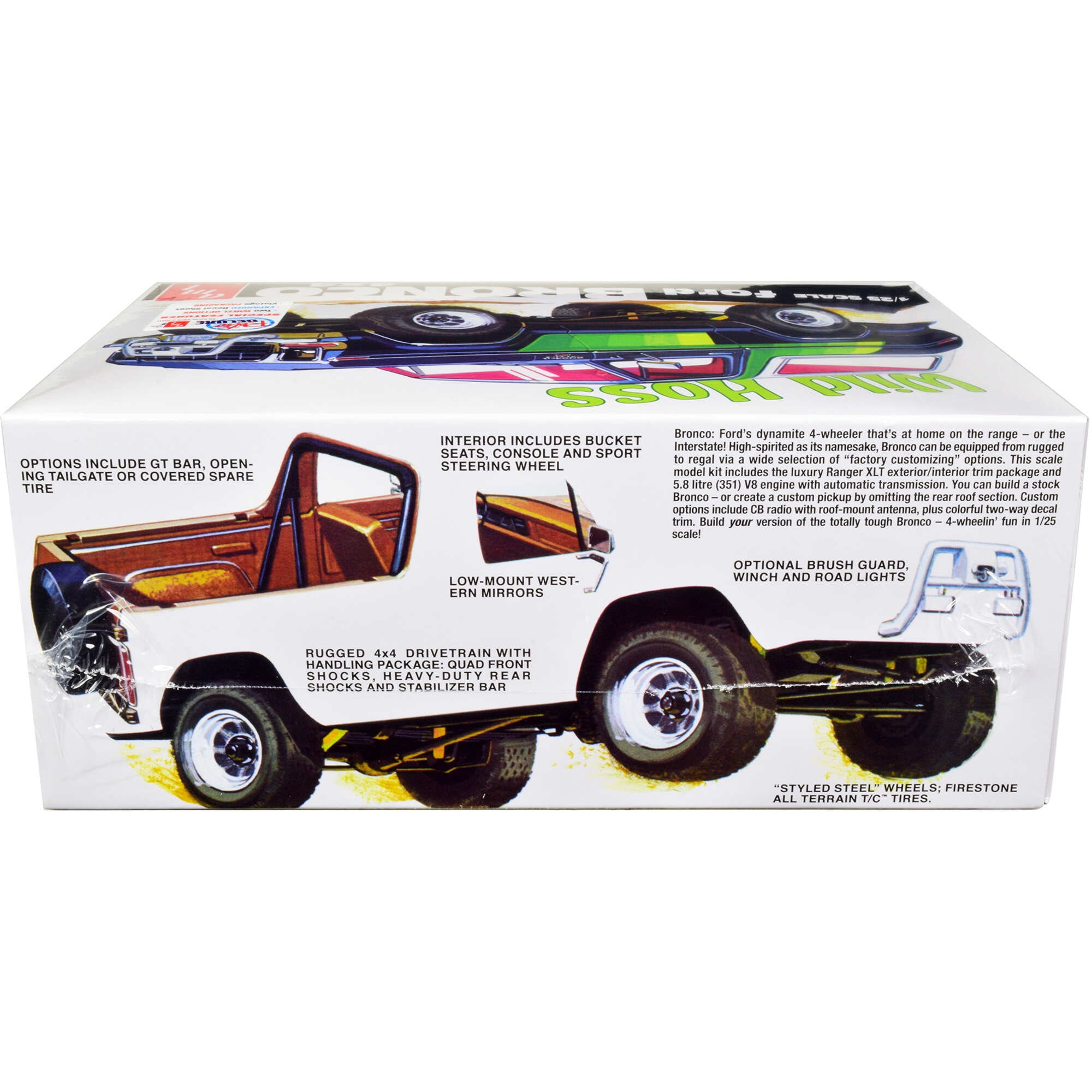 Skill 2 Model Kit 1978 Ford Bronco 4X4 "Wild Hoss" 1/25 Scale Model by AMT - Walmart.com