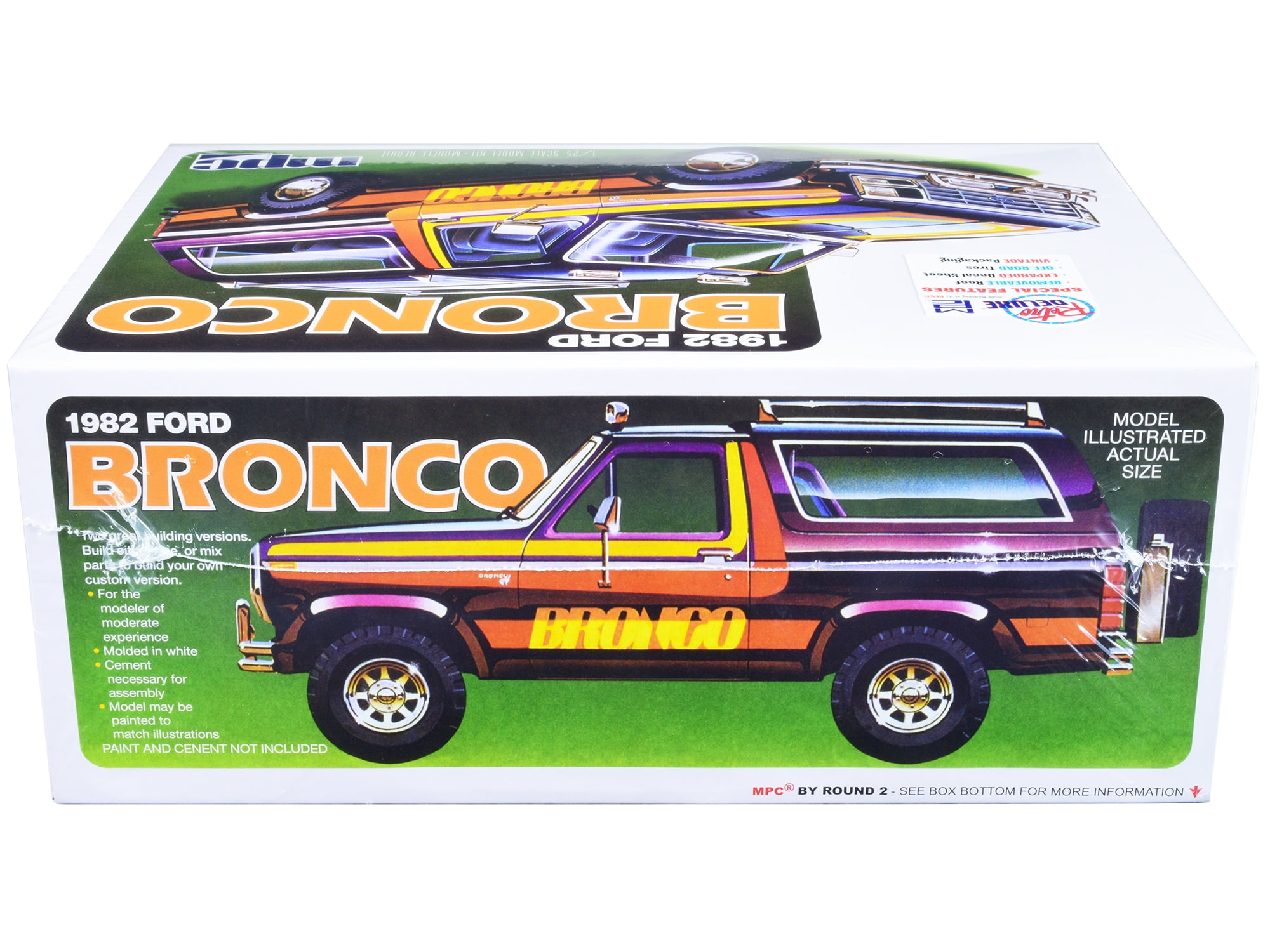 Skill 2 Model Kit 1982 Ford Bronco 1/25 Scale Model by MPC - Walmart.com