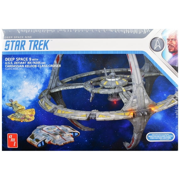 Skill 2 Model Kit Deep Space 9 Space Station with USS Defiant NX-74205 ...