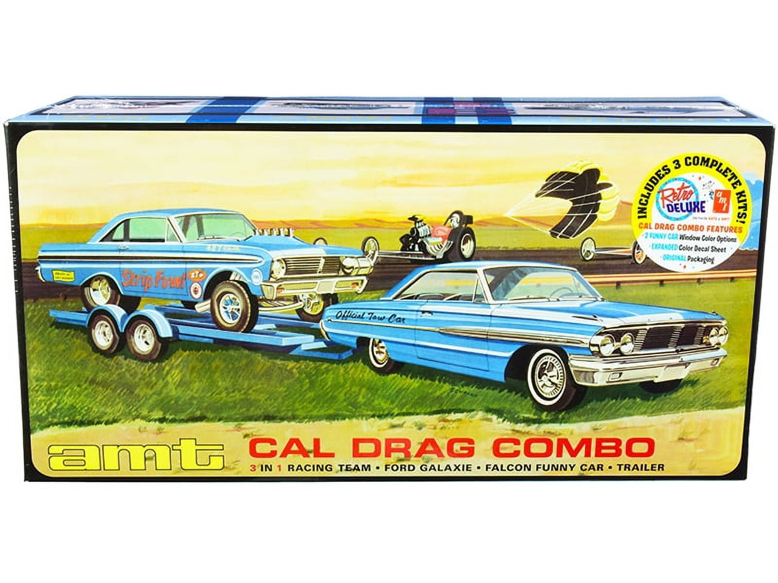 Skill 2 Model Kit "Ford Cal Drag Team" Ford Galaxie with Ford Falcon ...