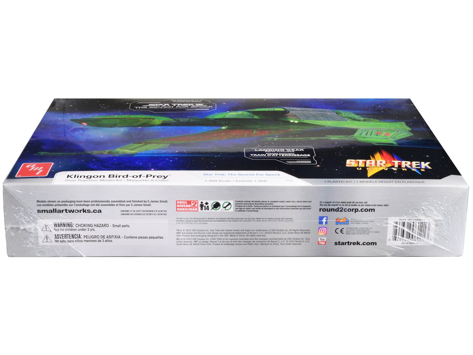 Skill 2 Model Kit Klingon Bird-of-Prey Spacecraft "Star Trek III: The ...