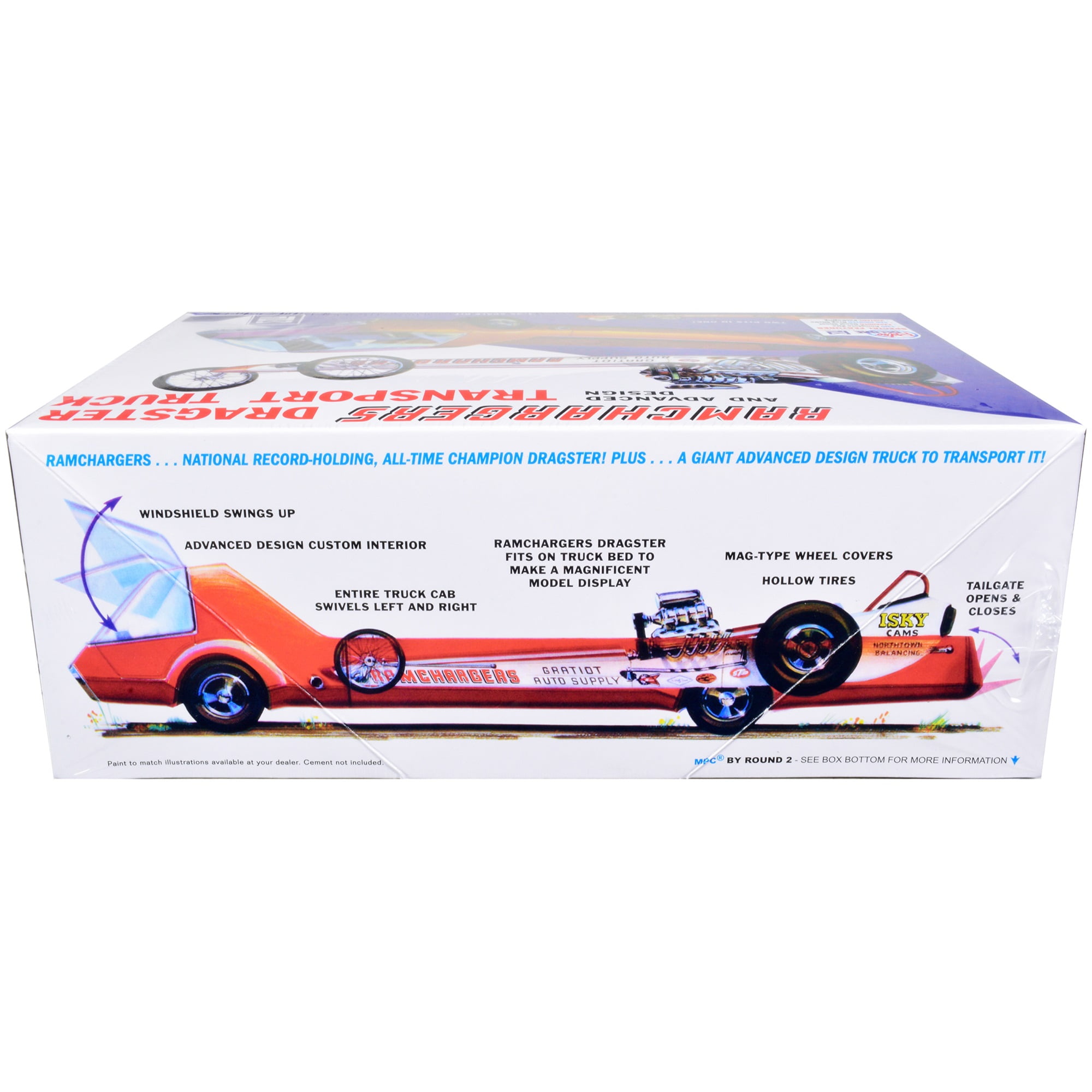 Skill 2 Model Kit Ramchargers Dragster and Advanced Design Transport ...