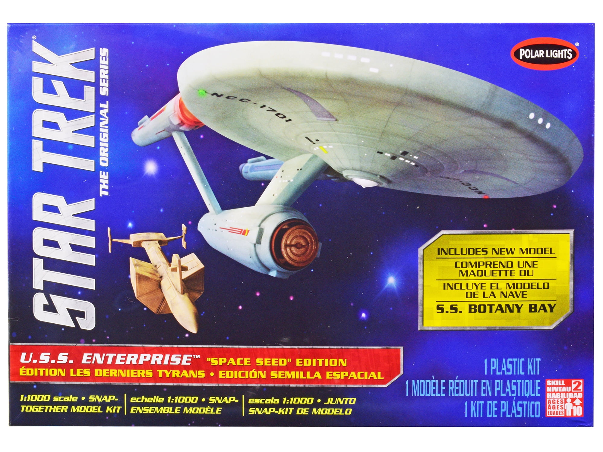 Skill 2 Model Kit Star Trek U.S.S. Enterprise and S.S. Botany Bay "The ...