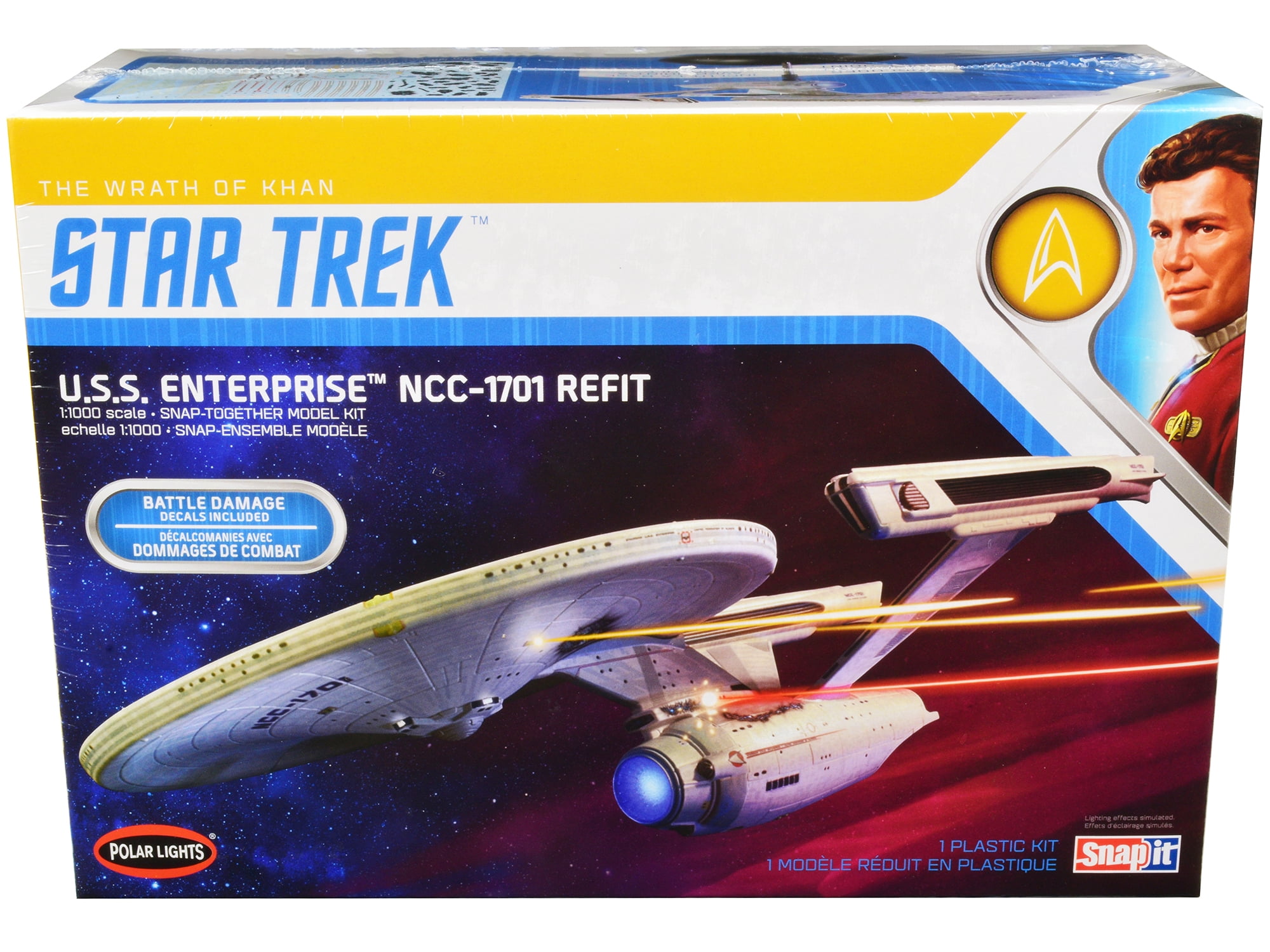 Skill 2 Snap Model Kit U.S.S. Enterprise NCC-1701 Refit Spaceship "Star ...