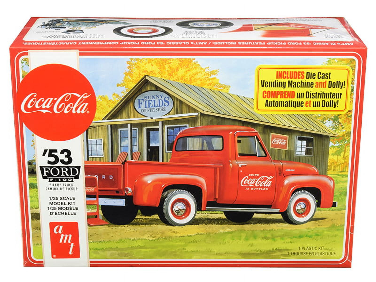 Skill 3 Model Kit 1953 Ford F-100 Pickup Truck "Coca-Cola" with Vending ...