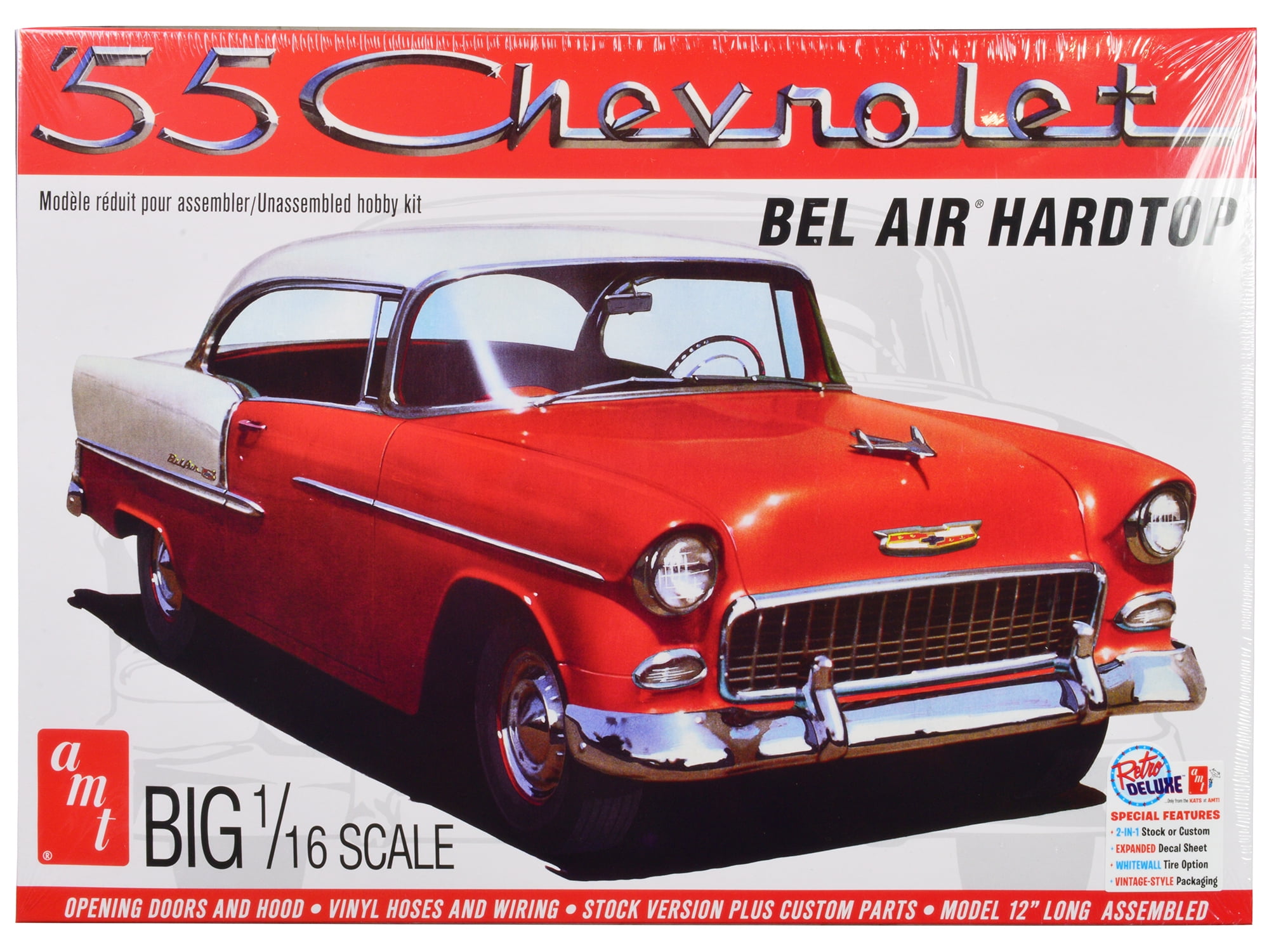 Skill 3 Model Kit 1955 Chevrolet Bel Air Hardtop 1/16 Scale Model by ...