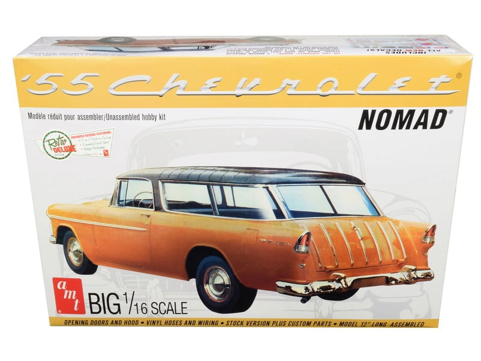 Skill 3 Model Kit 1955 Chevrolet Nomad Wagon 2-in-1 Kit 1/16 Scale ...