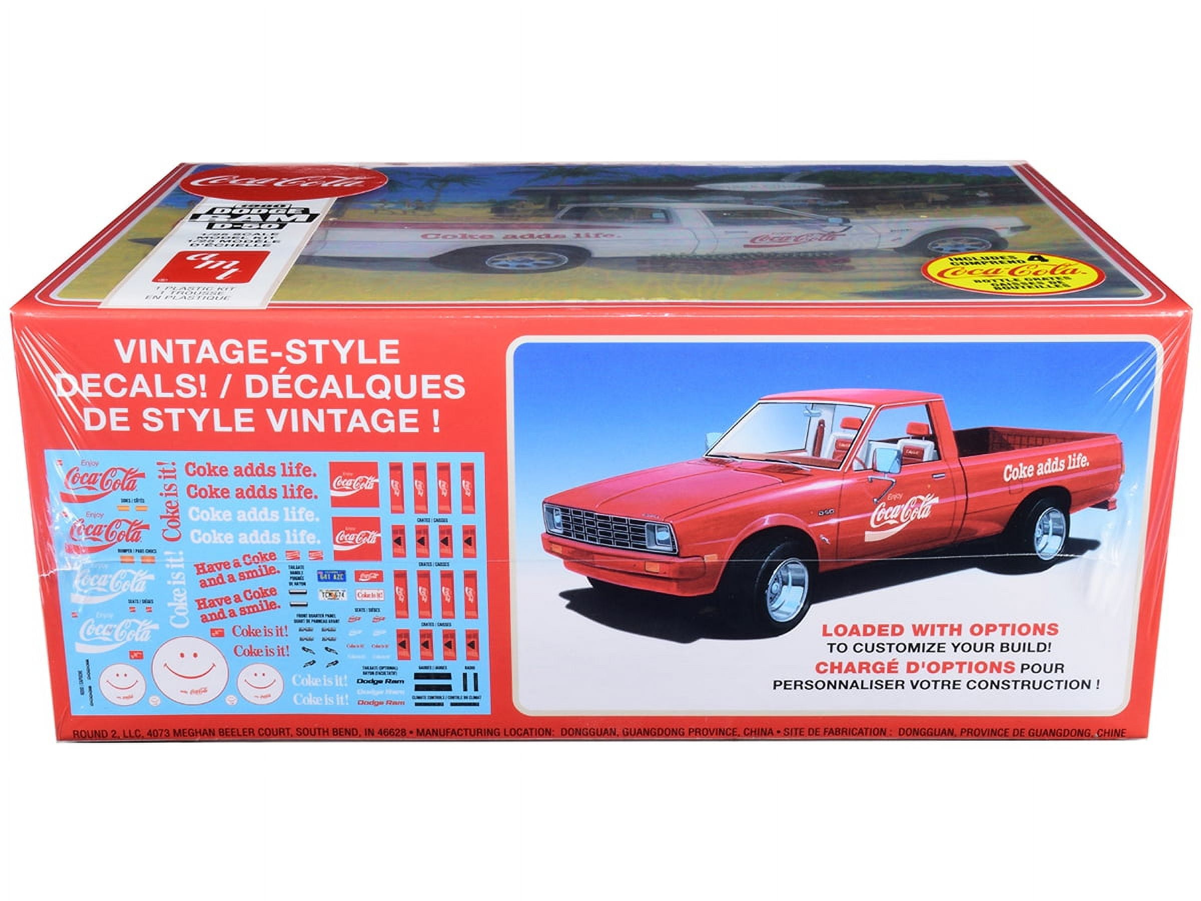 Skill 3 Model Kit 1980 Dodge Ram D-50 Pickup Truck "Coca-Cola" Four ...