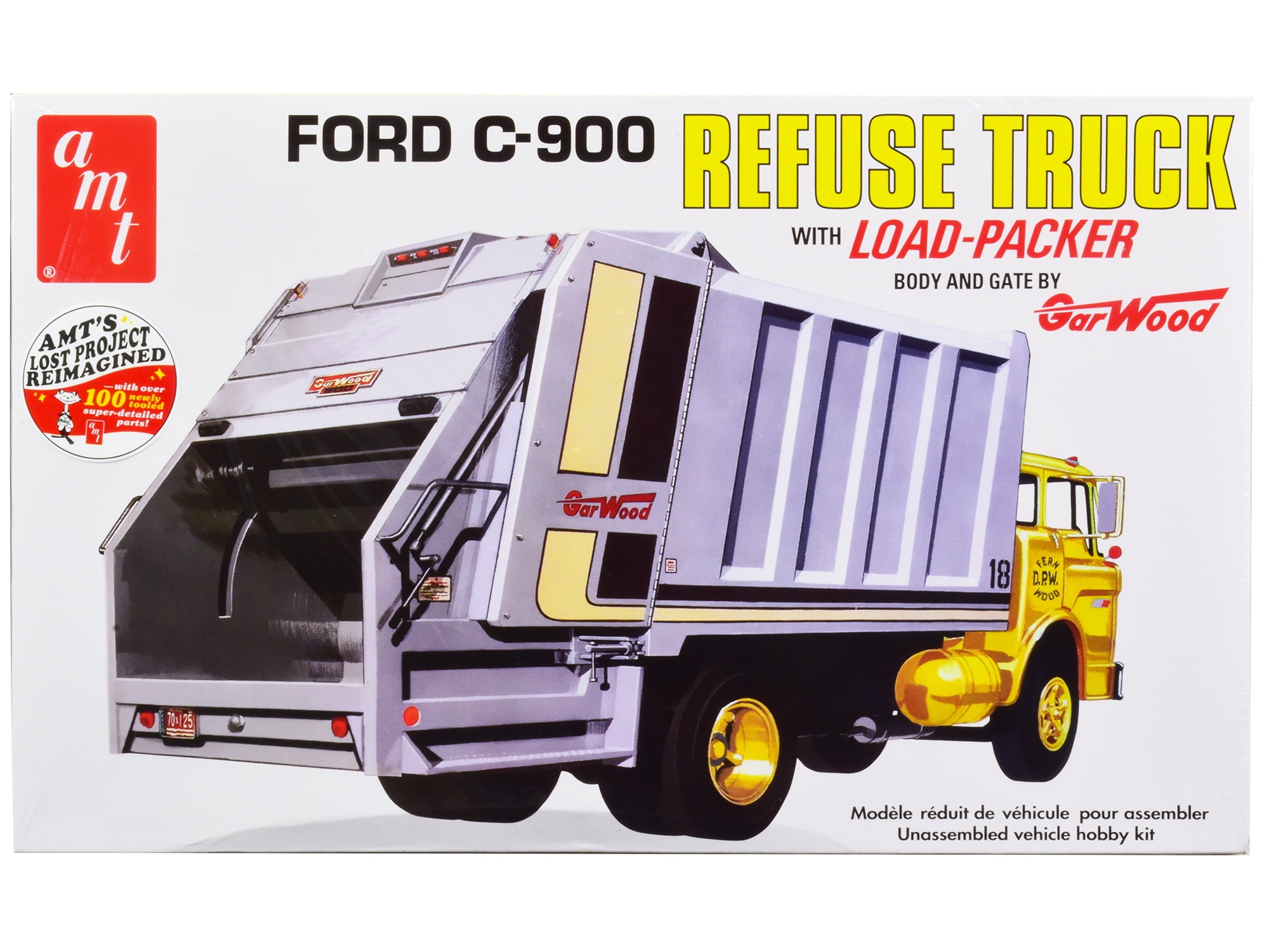Skill 3 Model Kit Ford C-900 GarWood Refuse Garbage Truck with Load ...