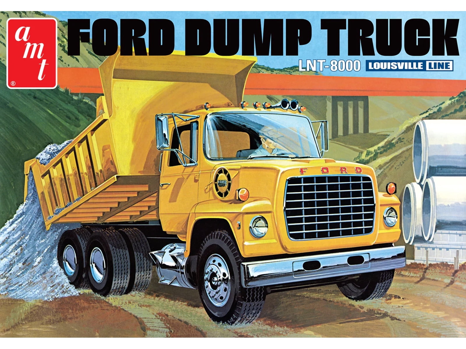 Skill 3 Model Kit Ford LNT-8000 Louisville Line Dump Truck 1/25 Scale ...