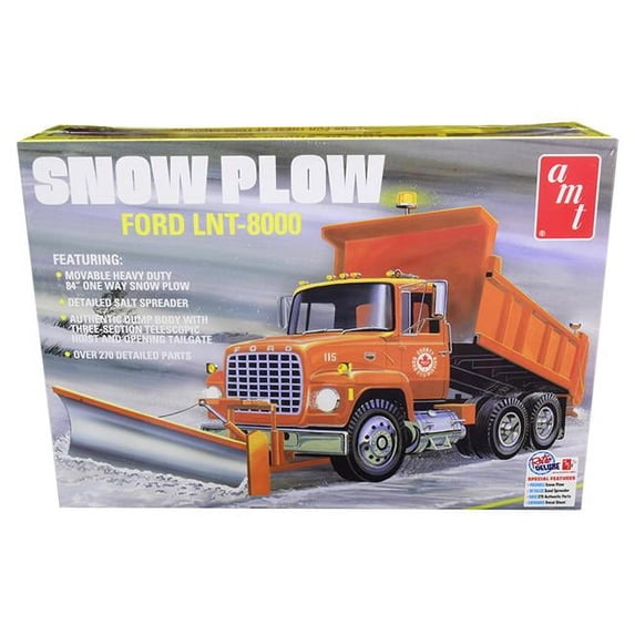 Skill 3 Model Kit Ford LNT-8000 Snow Plow Truck 1 by 25 Scale Model ...