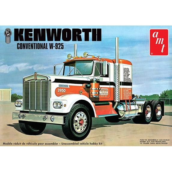 AMT, 1/25 Kenworth W925 Semi Tractor Movin' On Model Kit, AMT1021 ...