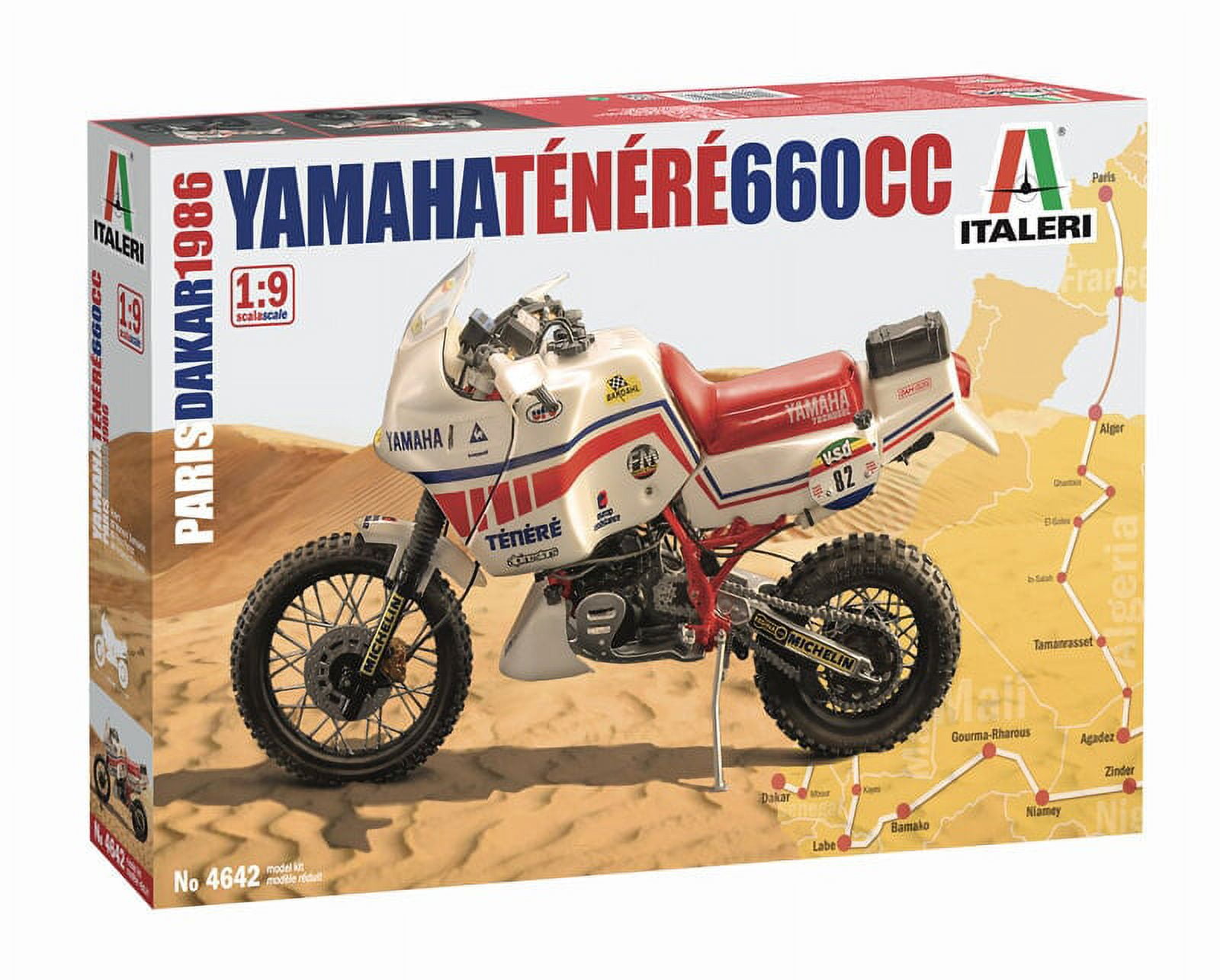 Skill 5 Model Kit Yamaha Tenere 660 CC Motorcycle "Paris-Dakar" (1986 ...