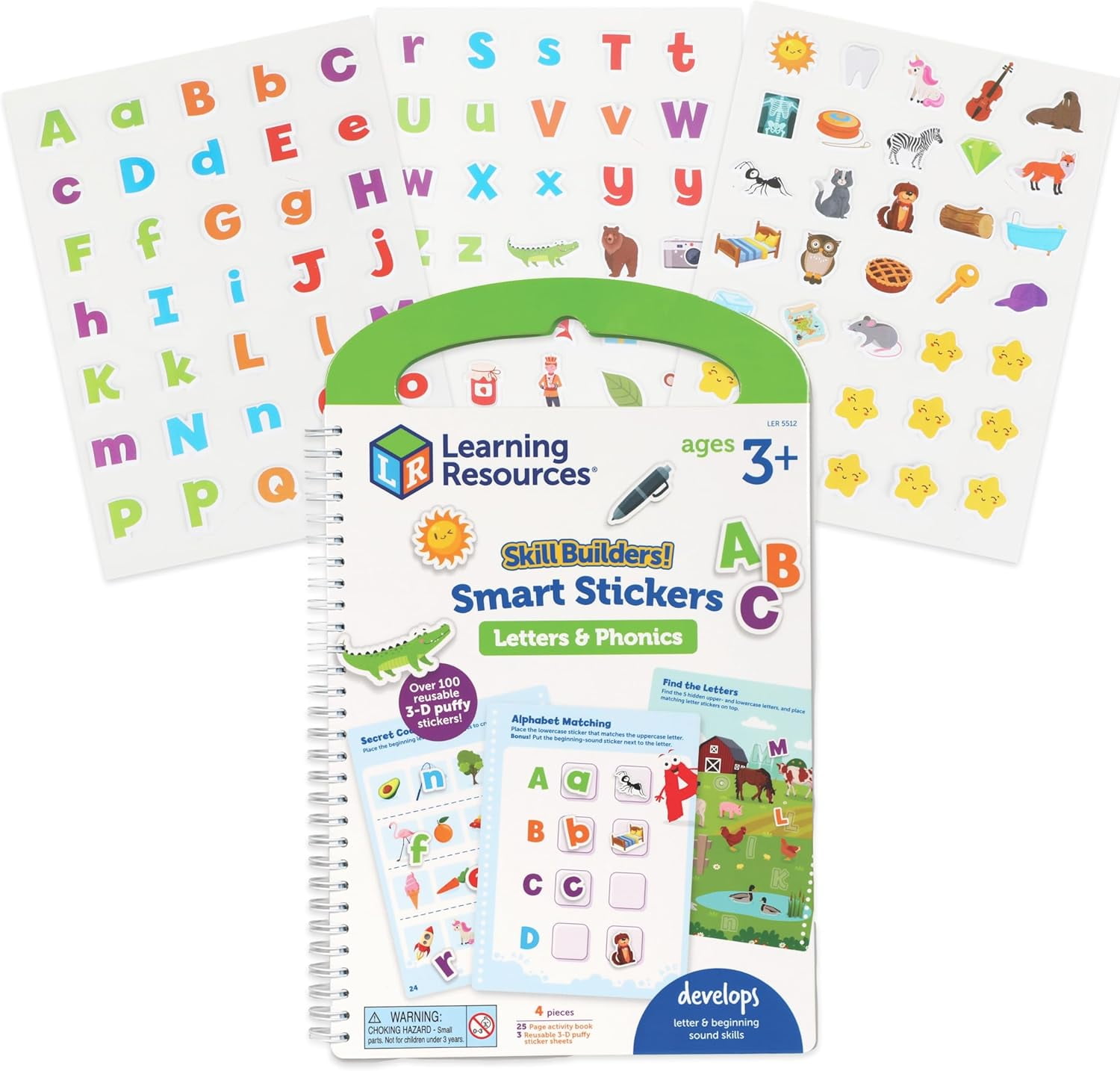 Skill Builders Smart Stickers Letters & Phonics, Alphabet Stickers ...