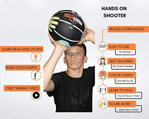 Skill Shooter Basketball w/OnlineTraining Video, Basketball with Hand ...