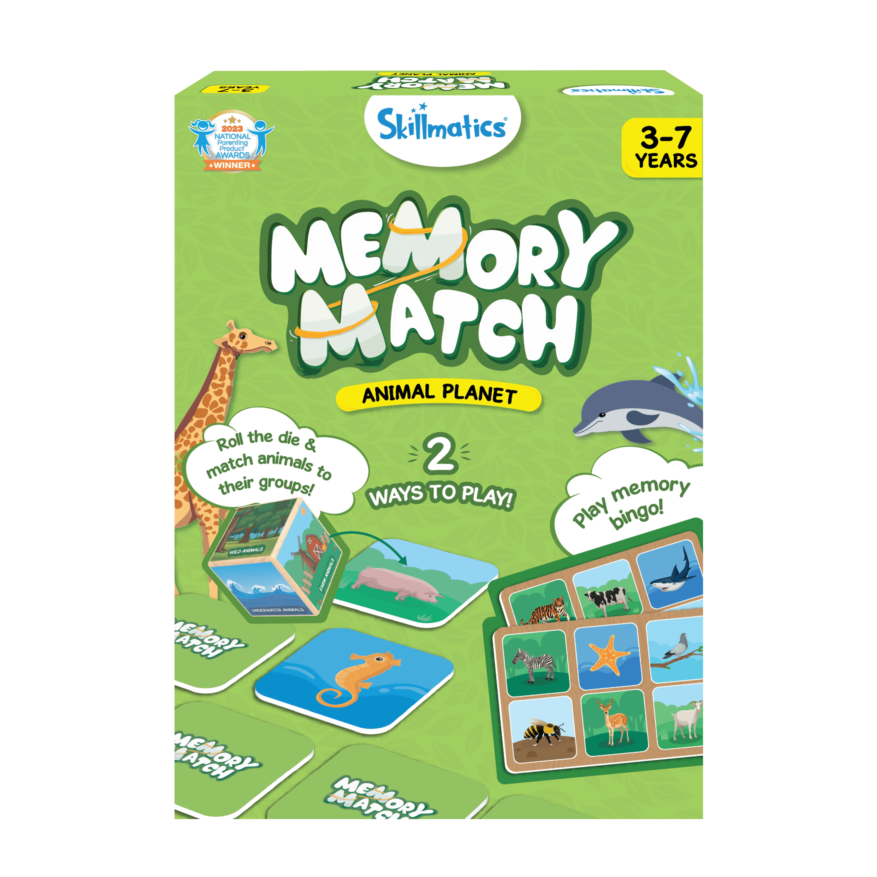 Skillmatics Board Game - Memory Match Animals, Fun & Fast Memory Game ...