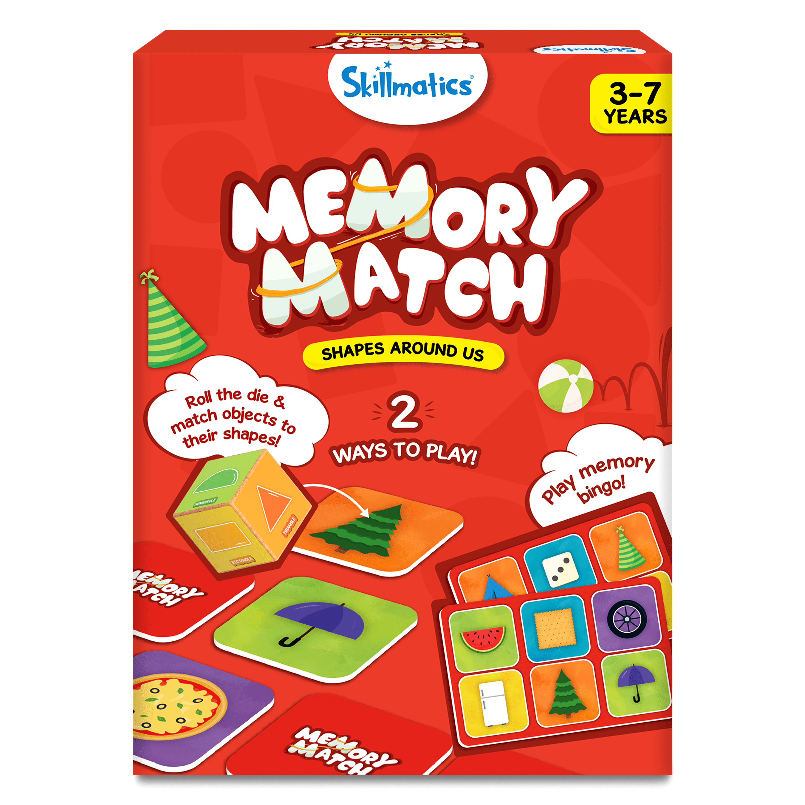 Skillmatics Board Game - Memory Match Shapes, Fun & Fast Memory Game ...