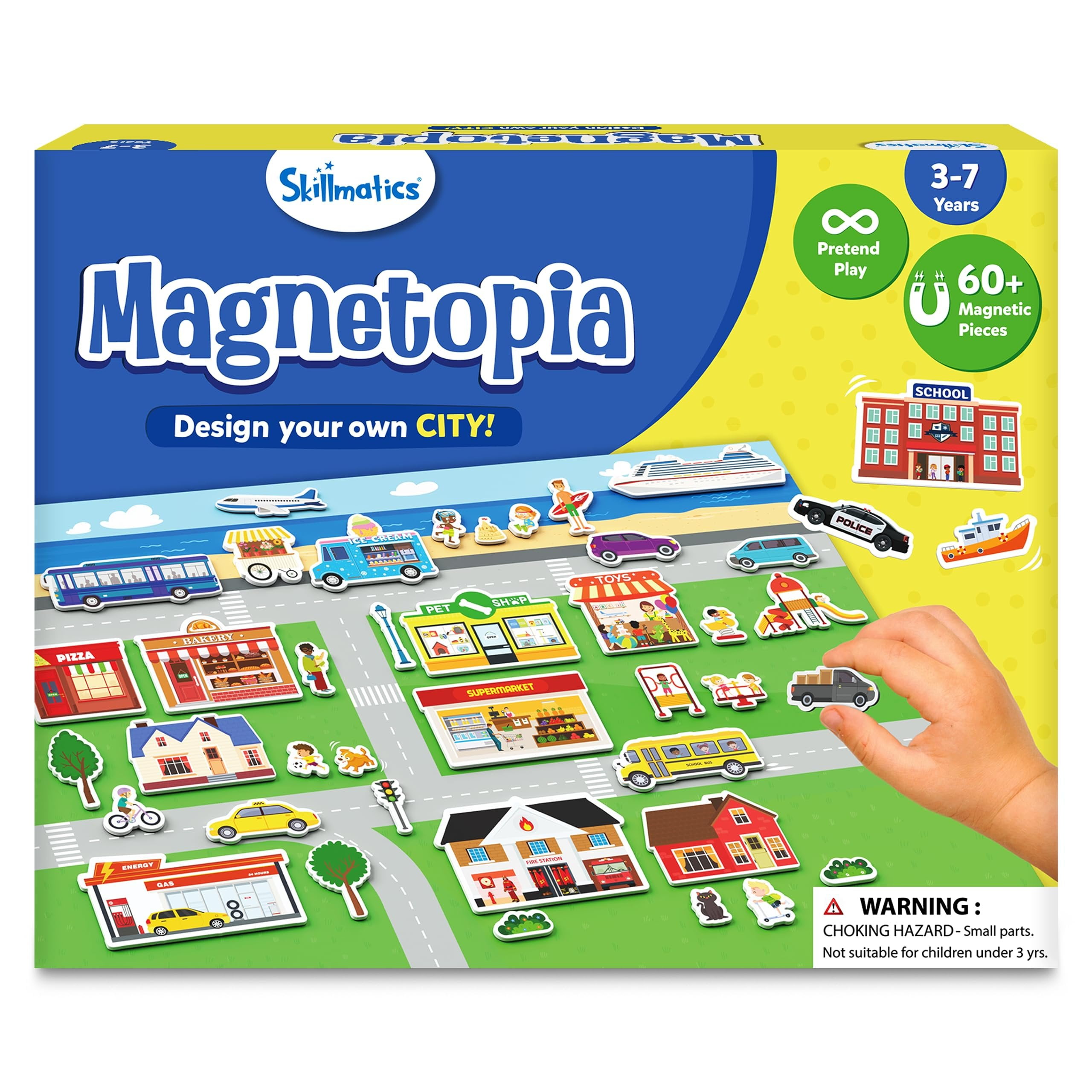 Skillmatics Creative Toy Magnetopia - Design Your City, Interactive ...