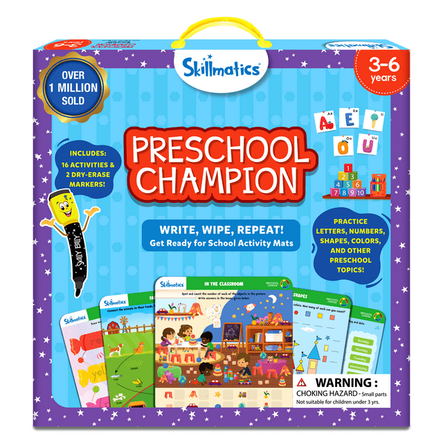 Skillmatics Educational Game - Preschool Champion, Reusable Activity ...