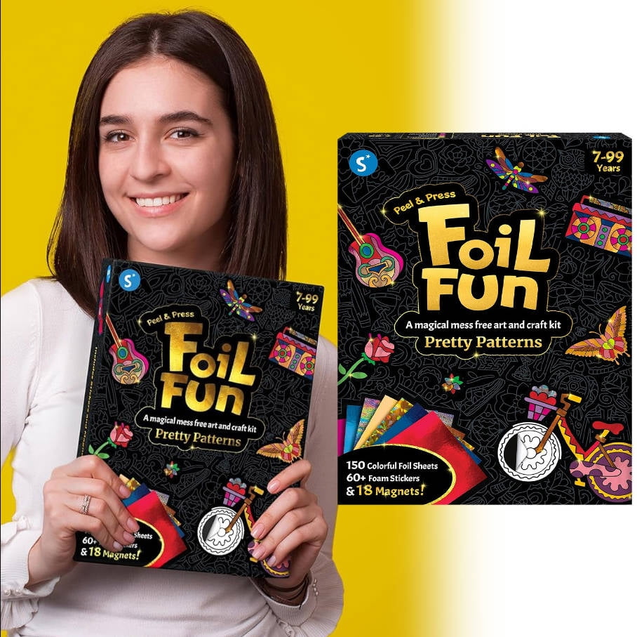 Skillmatics Foil Fun Pretty Patterns Mess Free Art Kit with 18 DIY ...