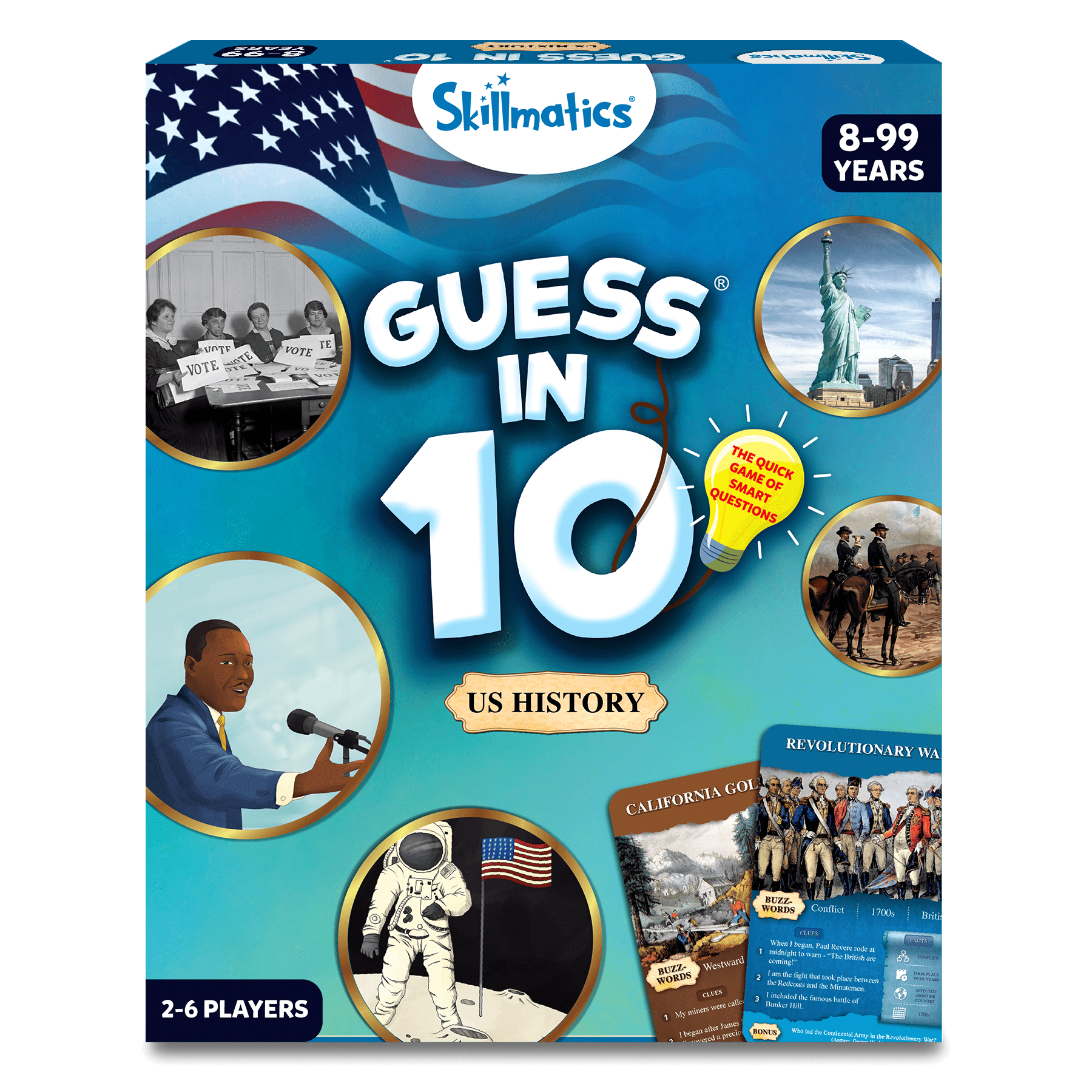 Skillmatics Guess in 10, US History, Early Learning Flash Cards, Ages 8 ...