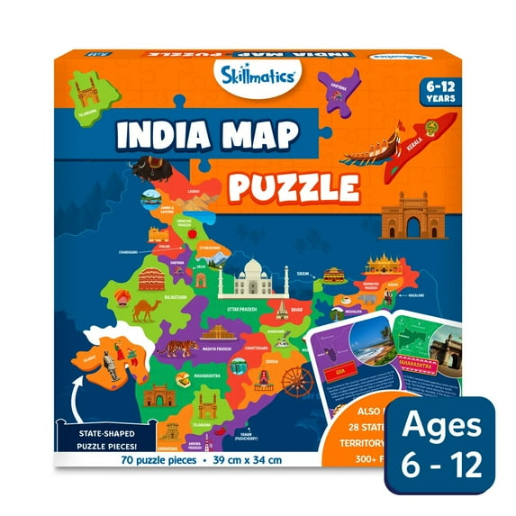 Skillmatics India Map Puzzle | Floor Puzzle & Game (ages 6-12 ...