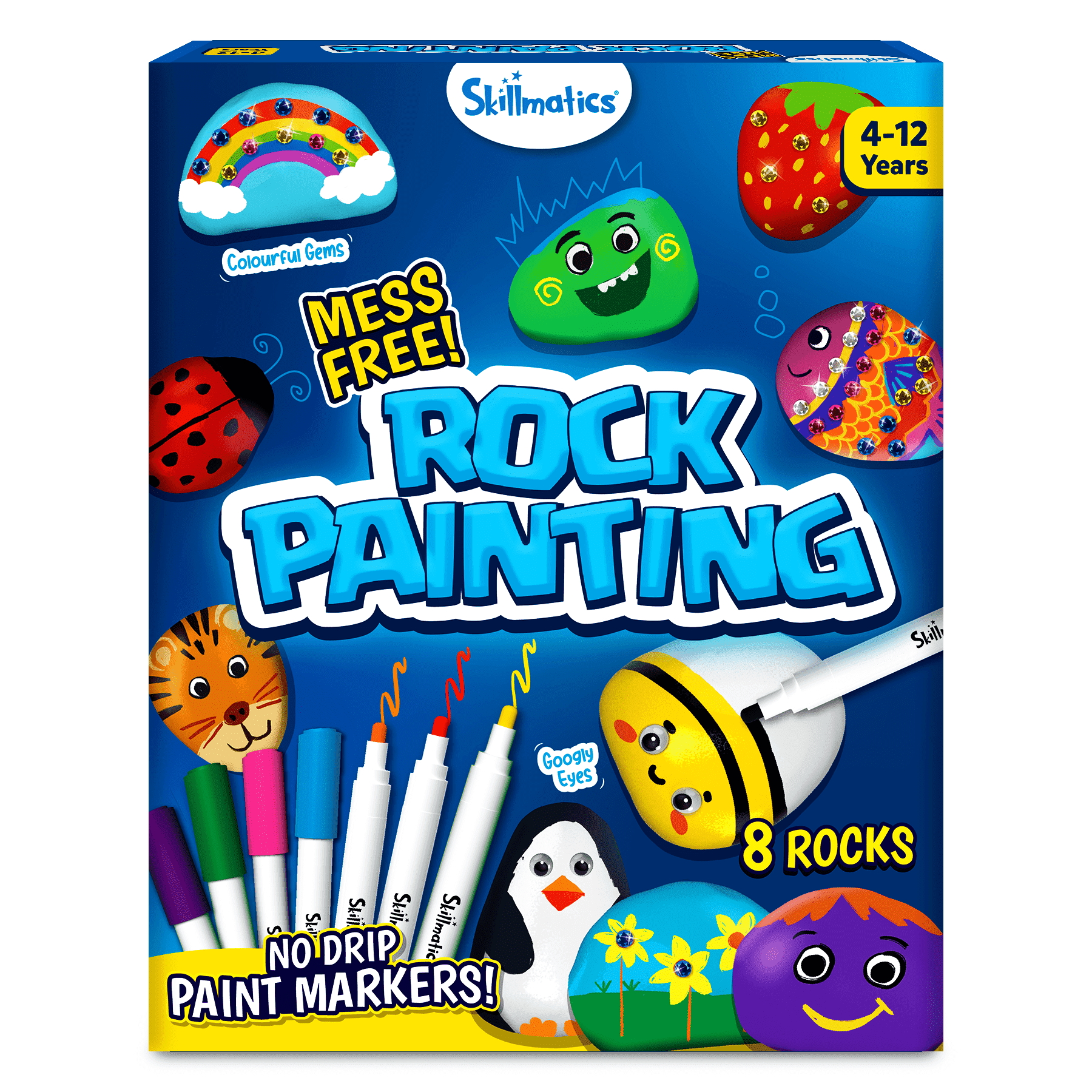 Skillmatics Rock Painting Kit - Mess-Free Art & Craft Activity for ...