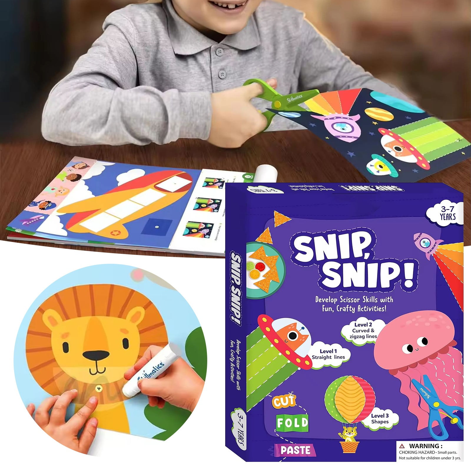 Skillmatics Scissor Skills Activity Book - Snip & Foil Fun Princesses ...