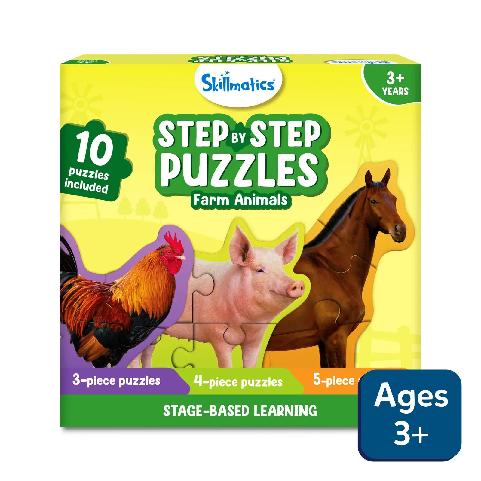 Skillmatics Step By Step Puzzle: Farm Animals (ages 3+) - Walmart.com