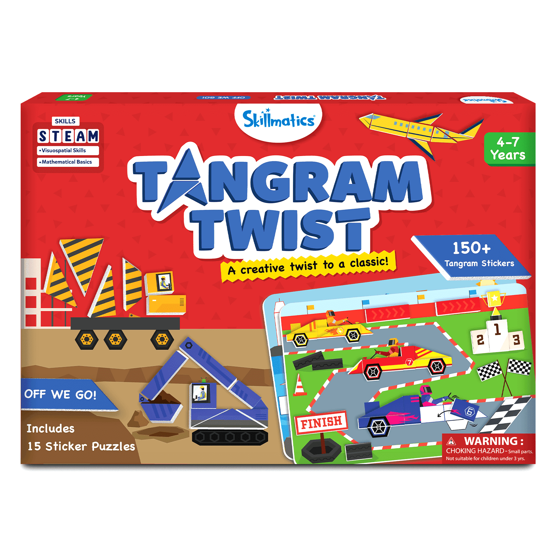 Skillmatics Tangram Sticker Puzzles - Educational Art & Craft Activity ...