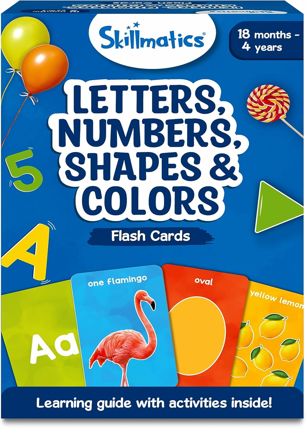 Skillmatics Thick Flash Cards for Toddlers - Letters, Numbers, Shapes ...